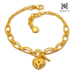 4. [흥정완료] 골드앤 순금 24K 하트클루 팔찌_11.25g